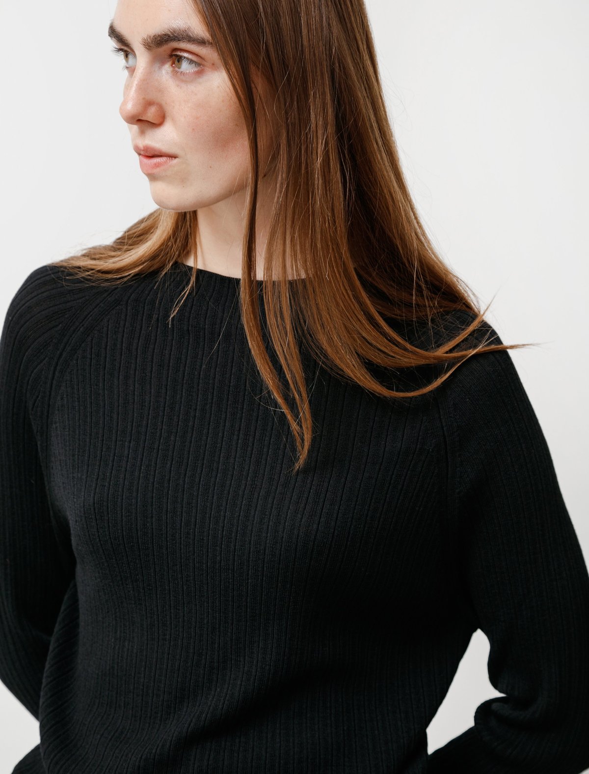 Dusan Basic Raglan Sweater - Black | Garmentory
