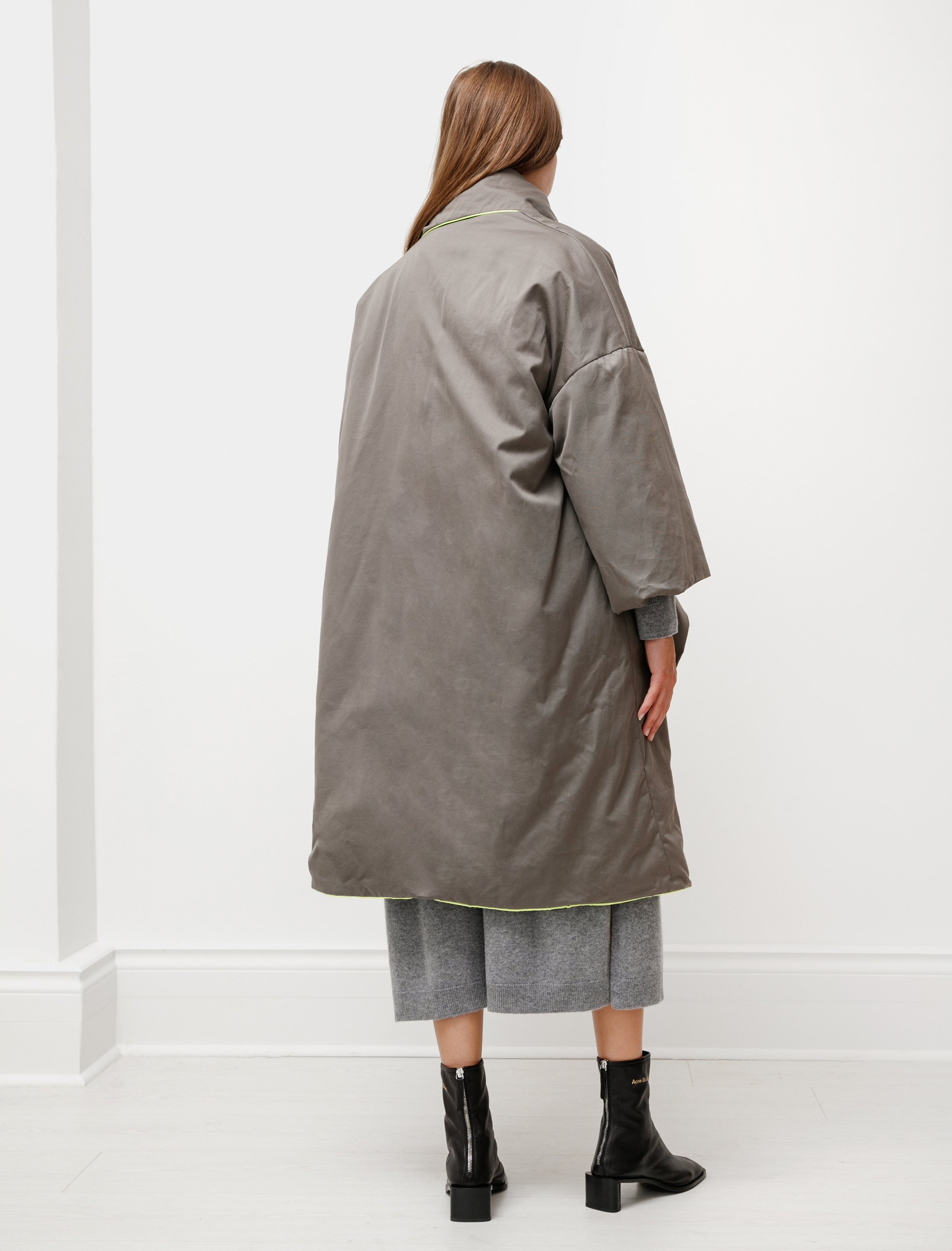 Dusan Duvet Mantle Coat - Incense Brown | Garmentory