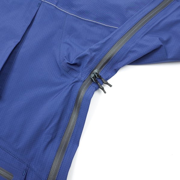 And Wander E Vent Dropping Pocket Rain Jacket - Blue | Garmentory