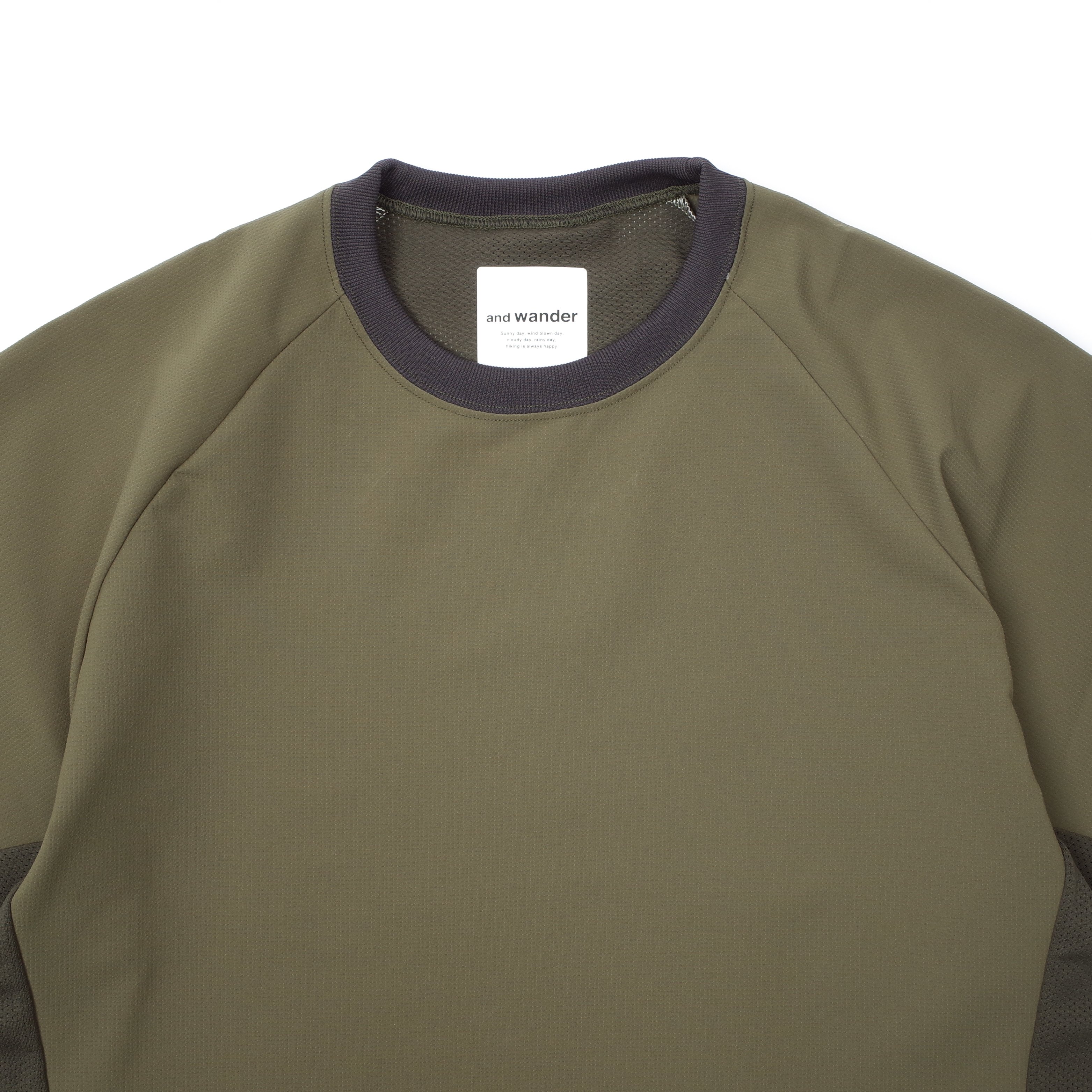 And Wander Hybrid Base Layer Short Sleeve Tee - Khaki | Garmentory
