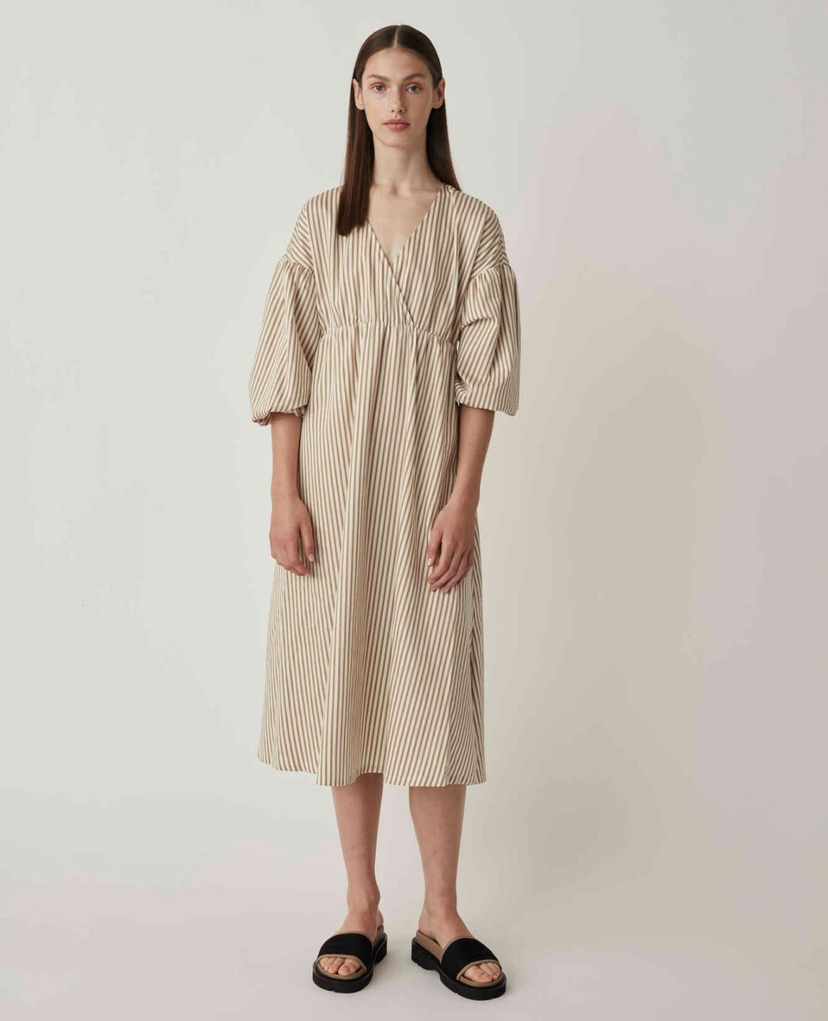 JUST FEMALE Paxton Dress - Kelp Stripe | Garmentory