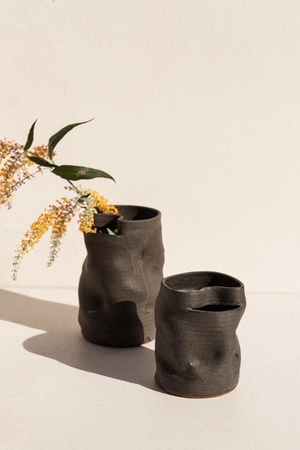 Asobimasu Clay Kyokusen large vase - velvet | Garmentory