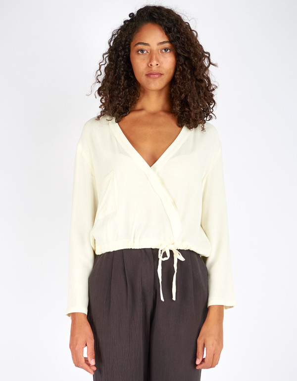 First Rite Crossover Blouse Natural | Garmentory
