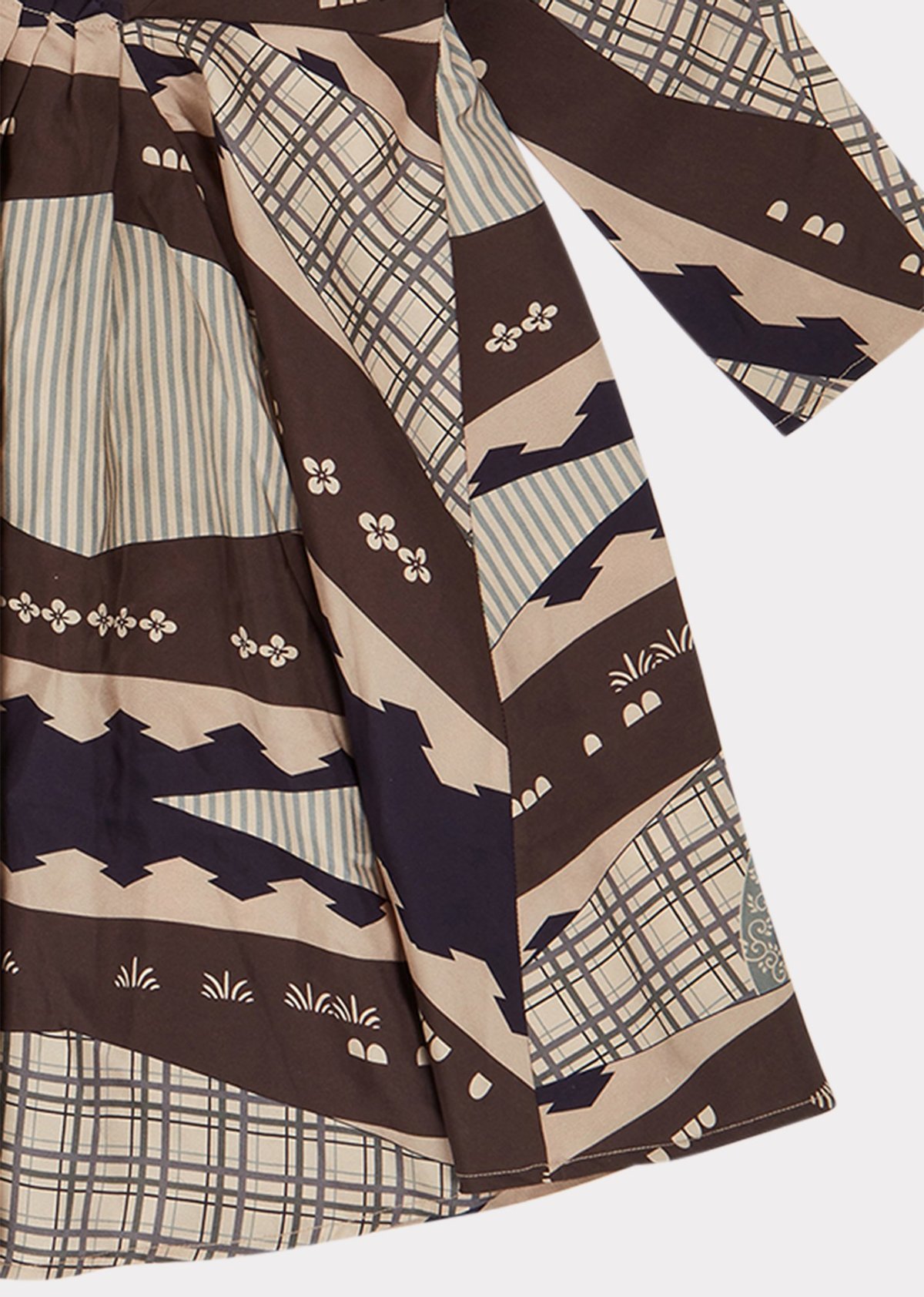 Kids Caramel Puffin Dress - Geometric Print | Garmentory