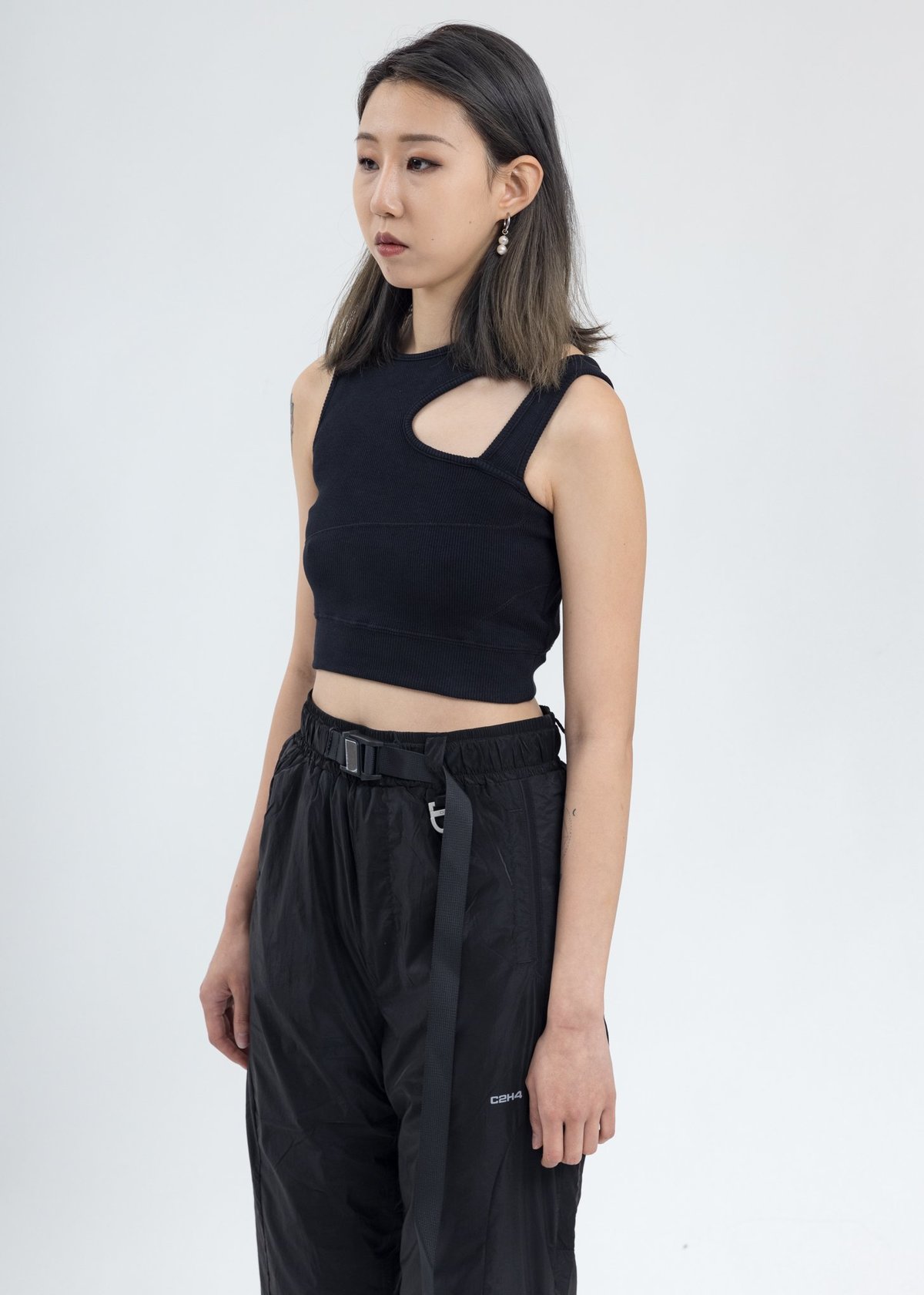 C2H4 Streamline Cut Sports Bra - Black | Garmentory