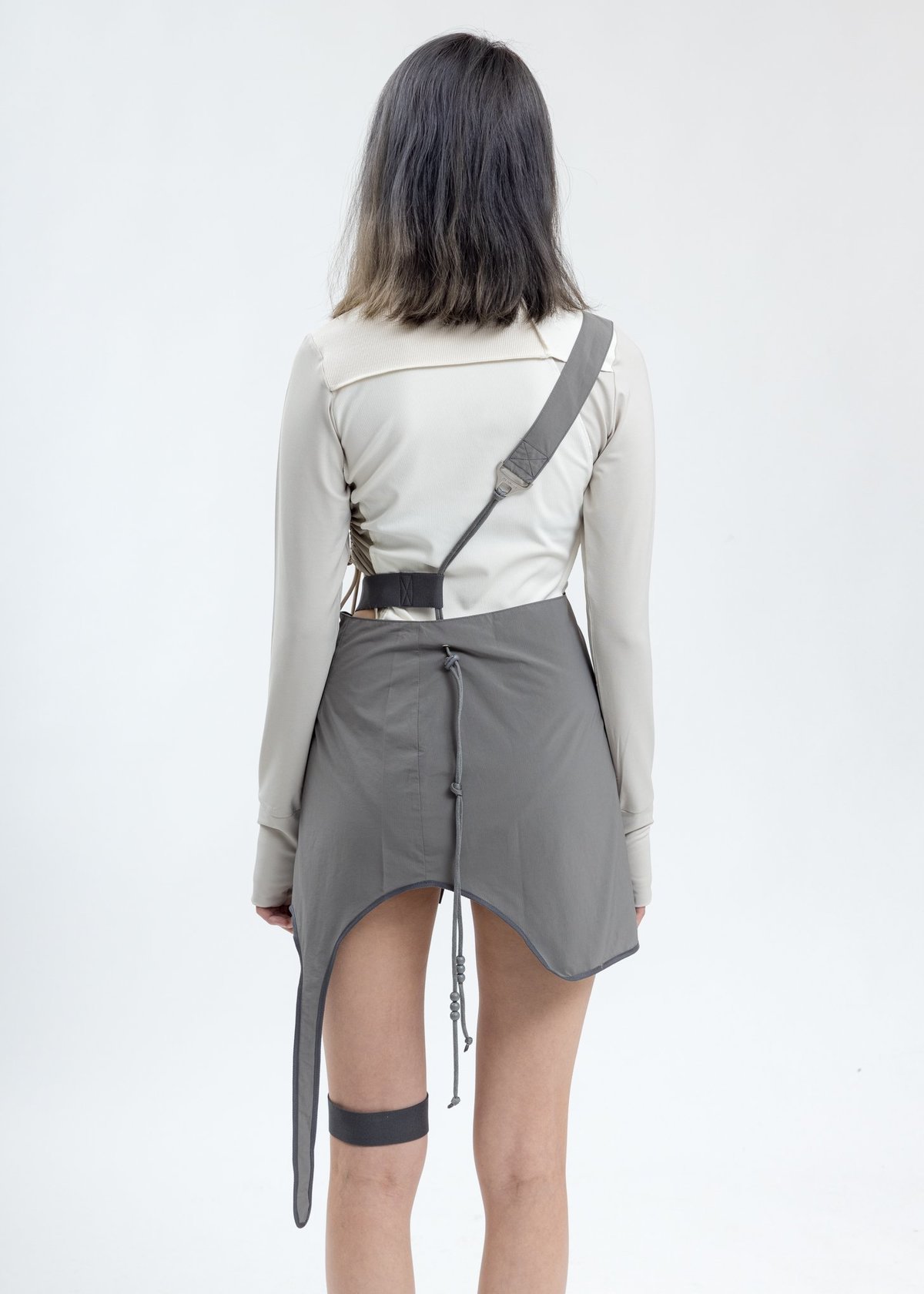 Hyein Seo Garter Skirt - Grey | Garmentory
