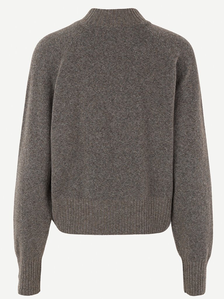Samsoe Samsoe Francis Crew Knit in Warm Grey Mel | Garmentory