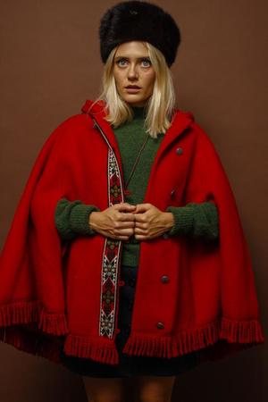VINTAGE NORWEGIAN CAPE - RED | Garmentory