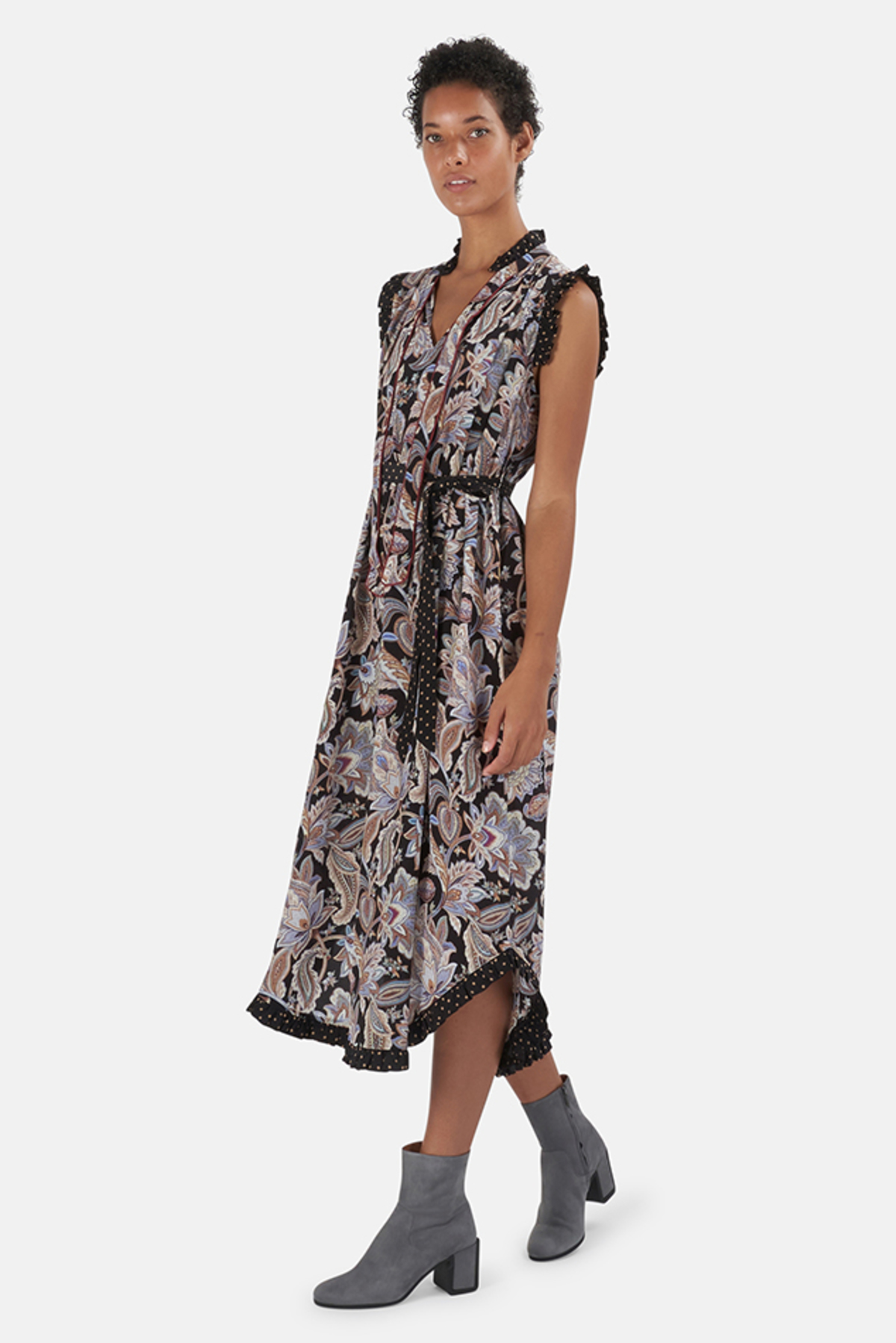 Zimmermann Ladybeetle Flutter Dress - Black Jacobean | Garmentory