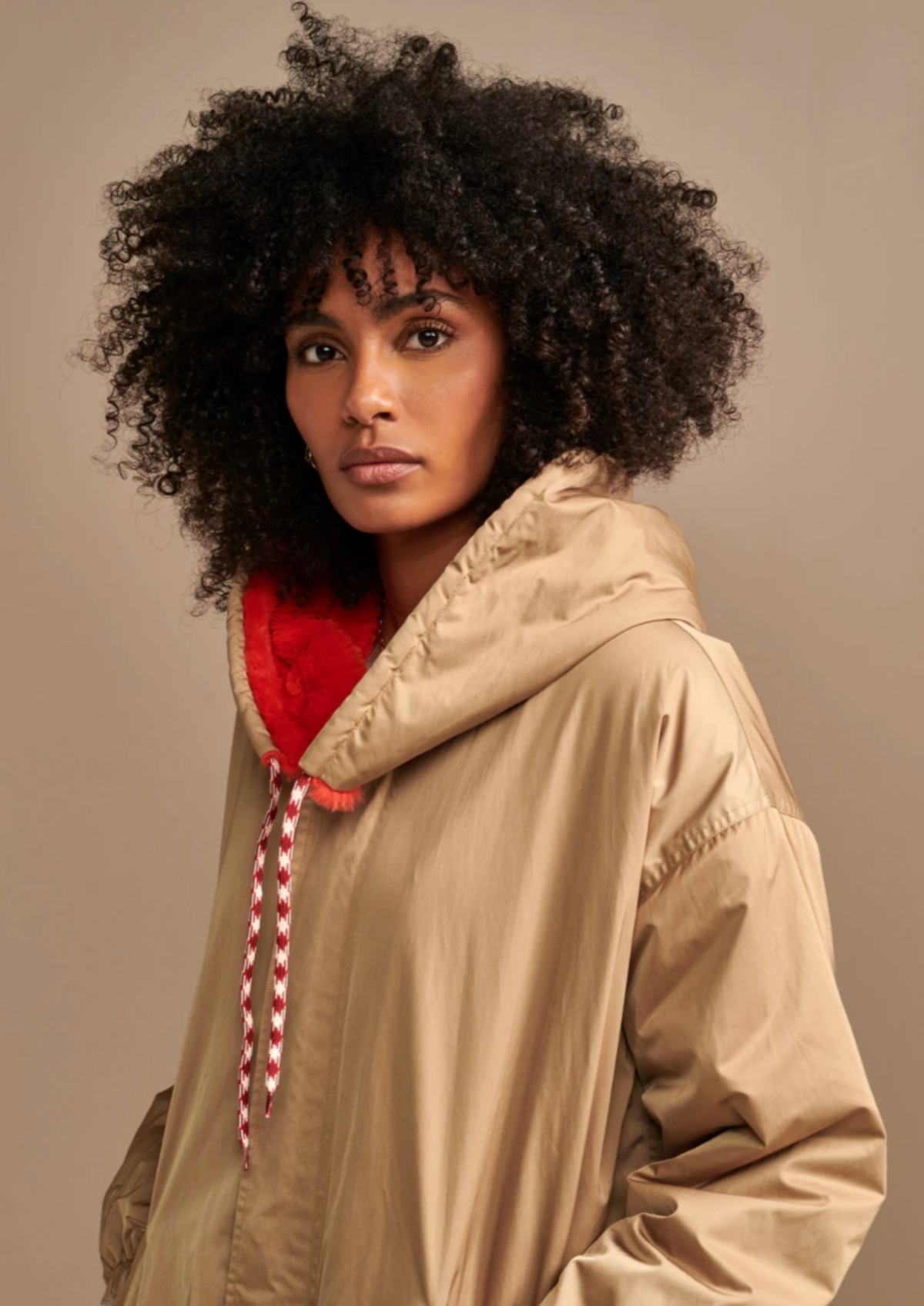 Bellerose Laos Coat - Tan/Red | Garmentory