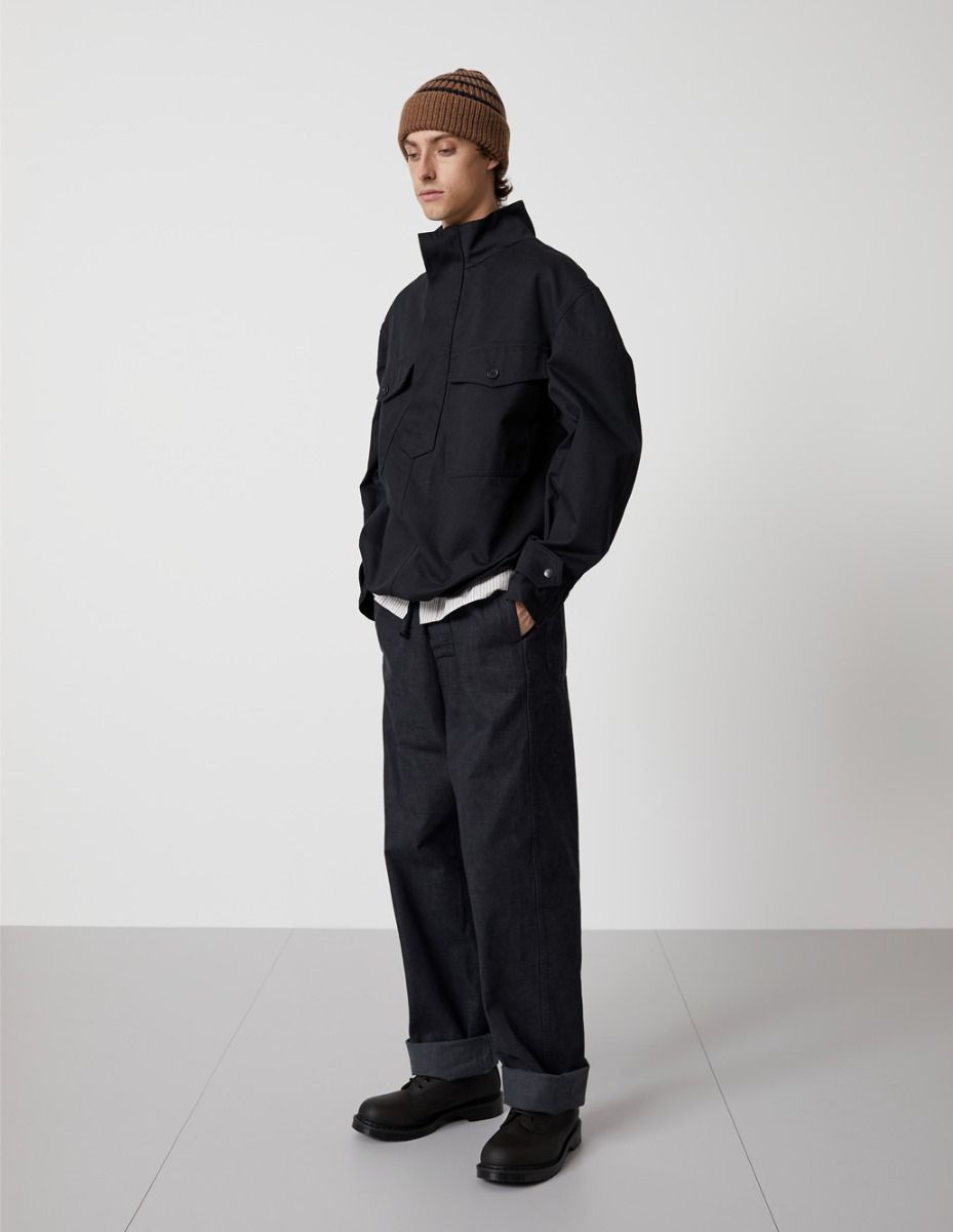 Margaret Howell Parachute smock heavy cotton drill jacket - black ...