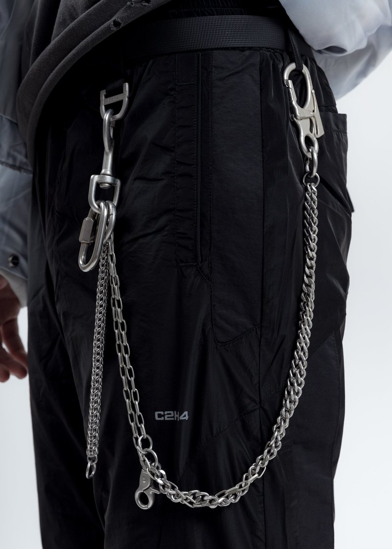C2H4 Multi Metal Combined Pants Chain - Silver | Garmentory