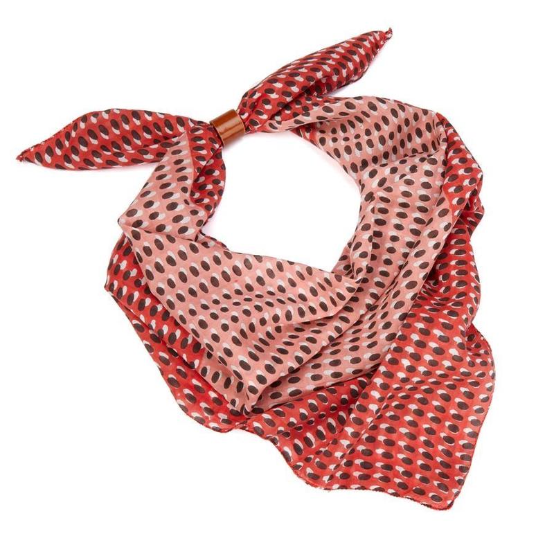 Block Shop Textiles Kiki Square Scarf - Geranium | Garmentory