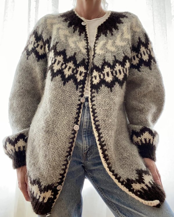 Vintage HILDA Fair Isle Hand knit Cardigan | Garmentory