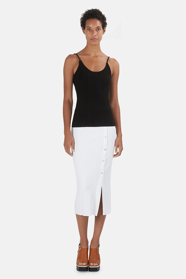 The Range Wave Rib Rope Tank Top - Black | Garmentory