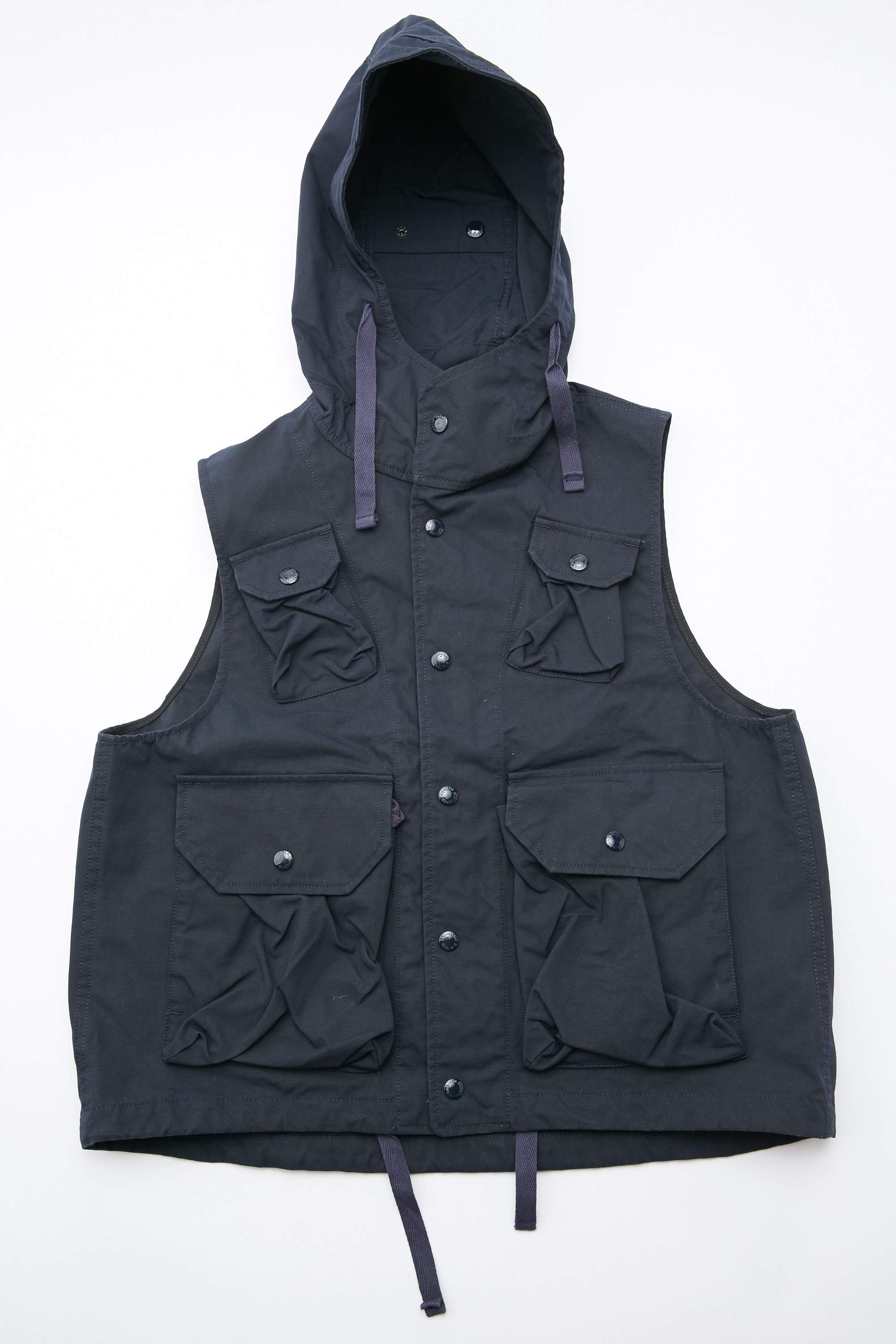 Engineered Garments Field Vest in Nyco Ripstop - Dark Navy | Garmentory