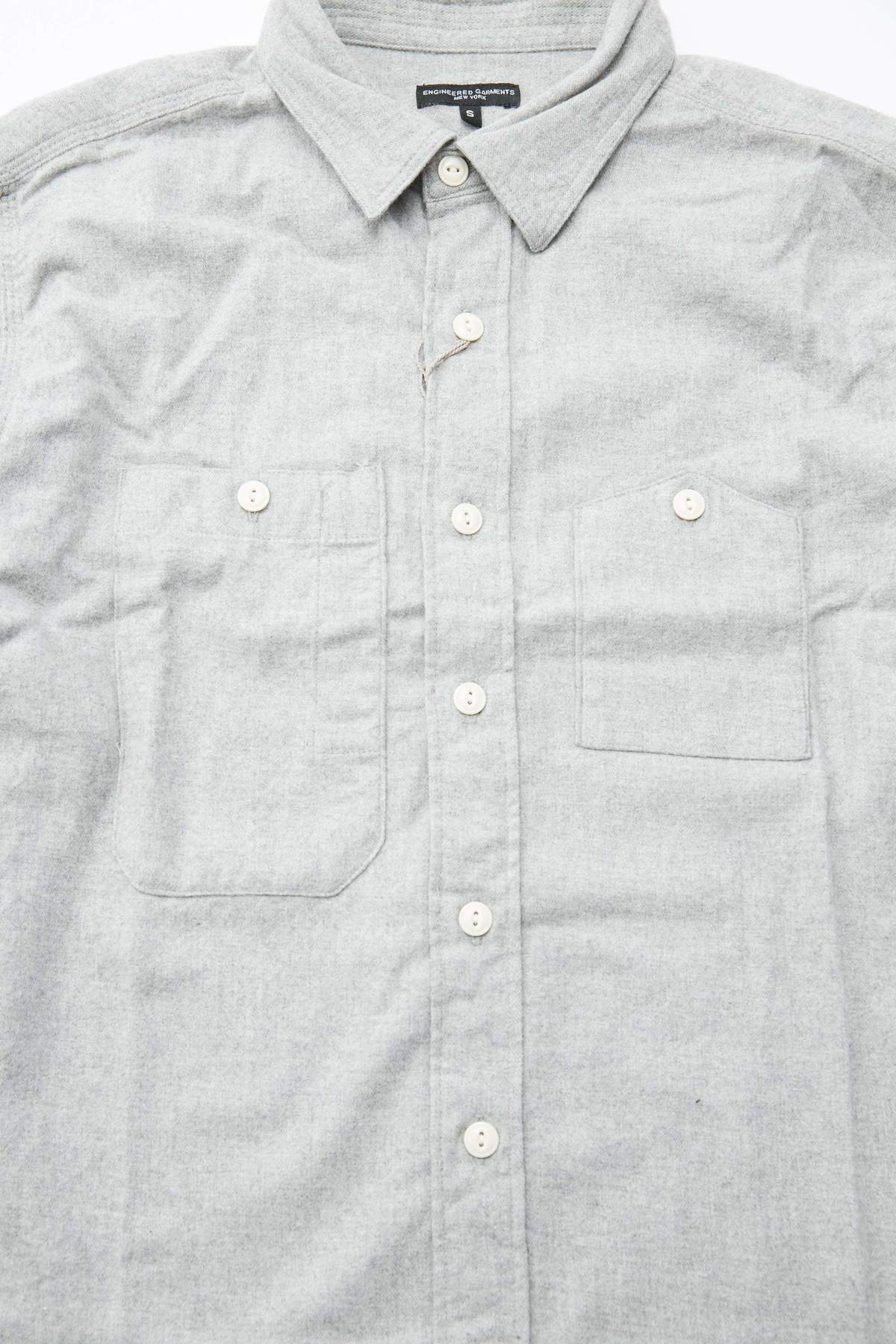 Engineered Garments Brushed Cotton Twill Work Shirt - Light Grey ...