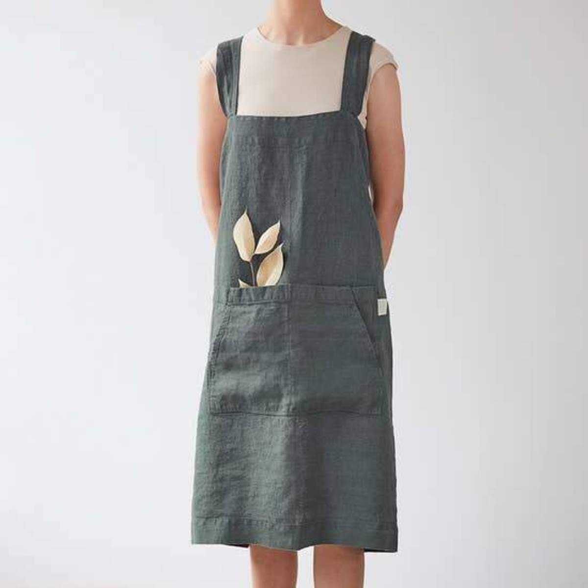 Greenwood Linen Pinafore Apron | Garmentory