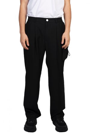 IISE Wool Pocket Pants - Black | Garmentory