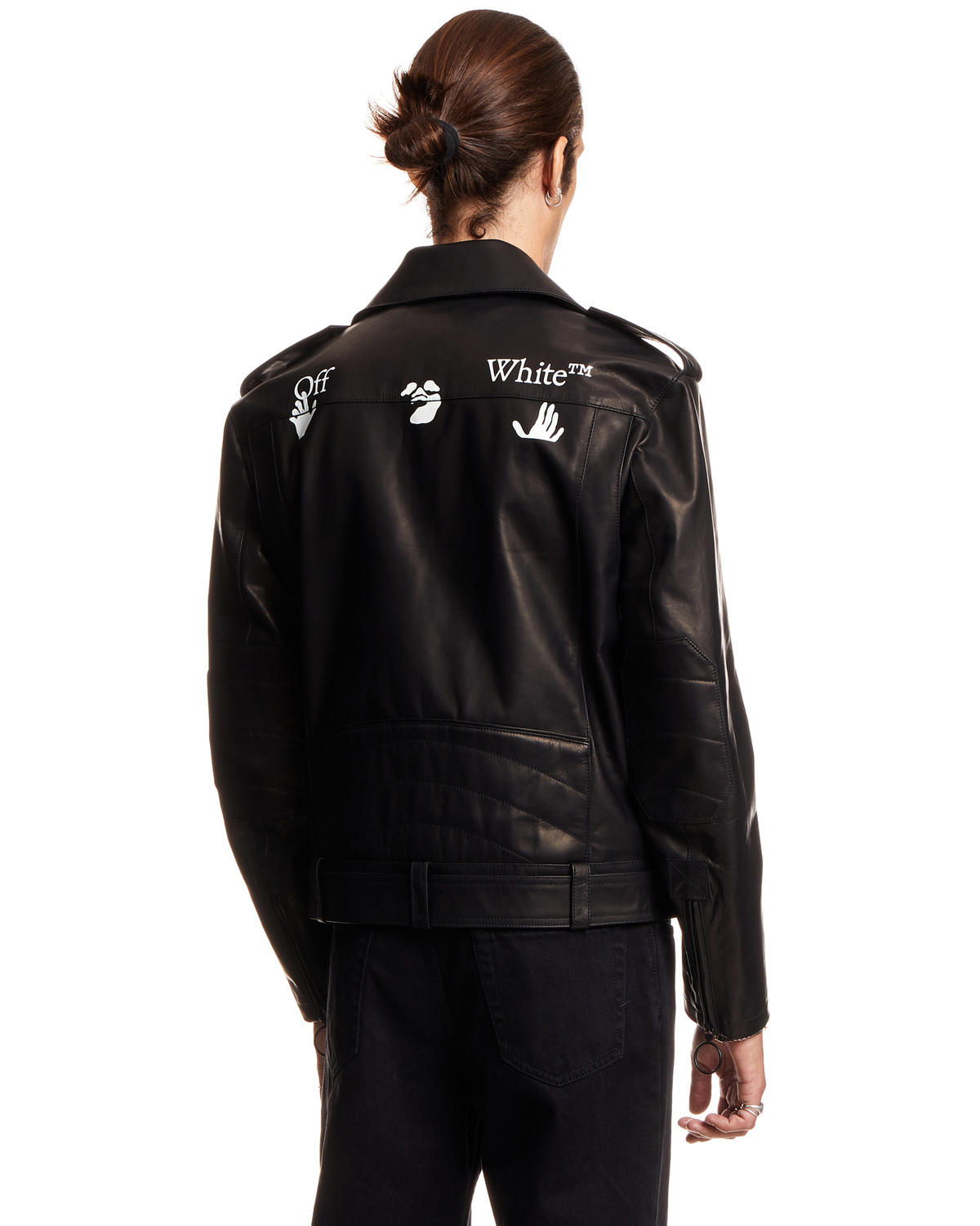Off-White OW Logo Biker Jacket | Garmentory