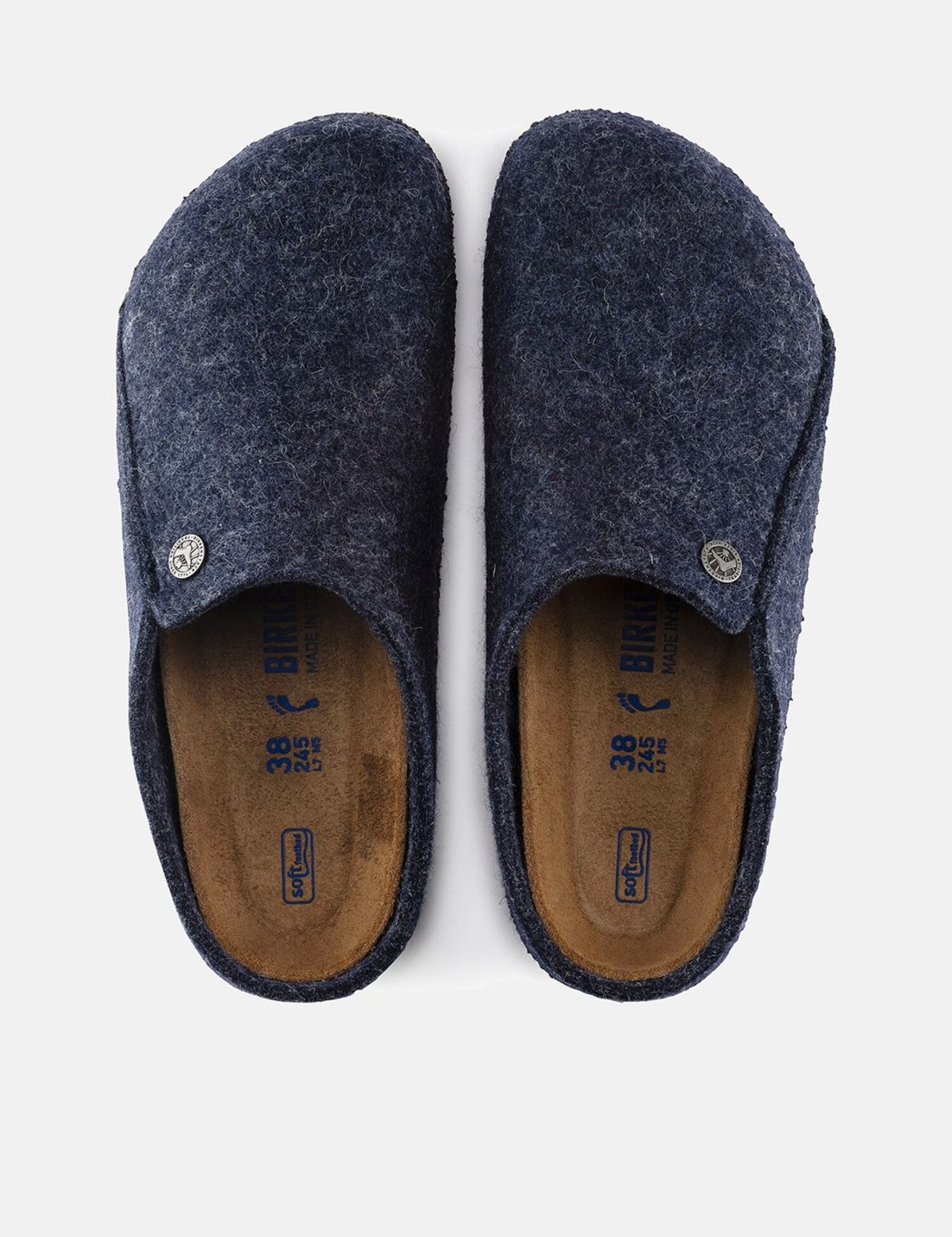 Birkenstock Zermatt Soft Footbed Regular Slipper - Dark Blue | Garmentory