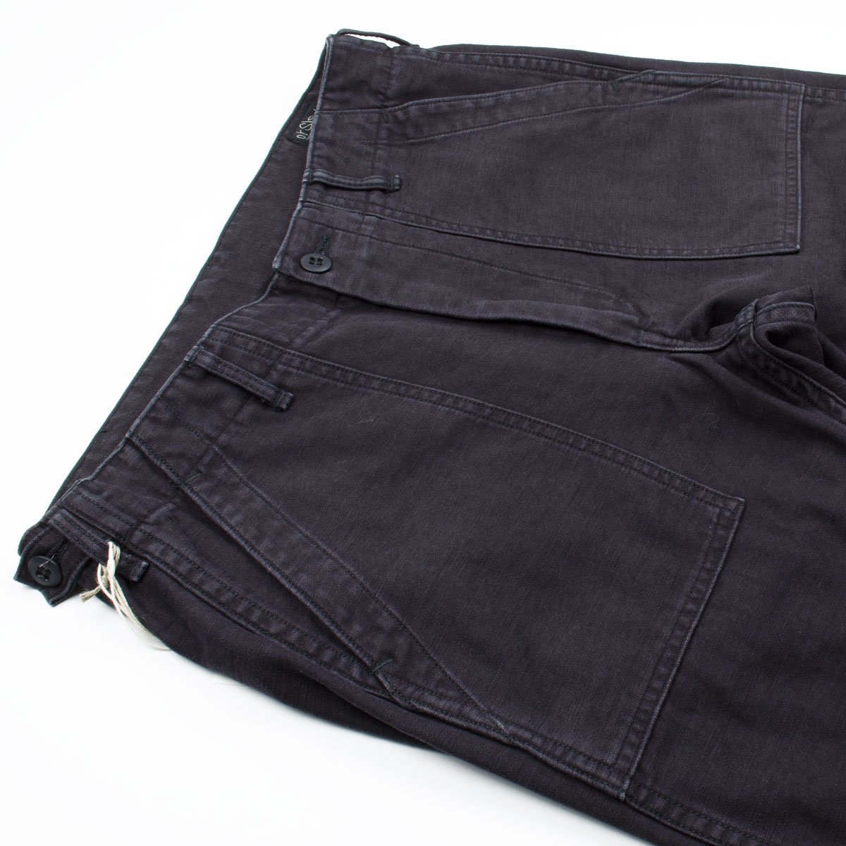 orSlow Slim Fit Fatigue Pants - Black Stone Washed | Garmentory