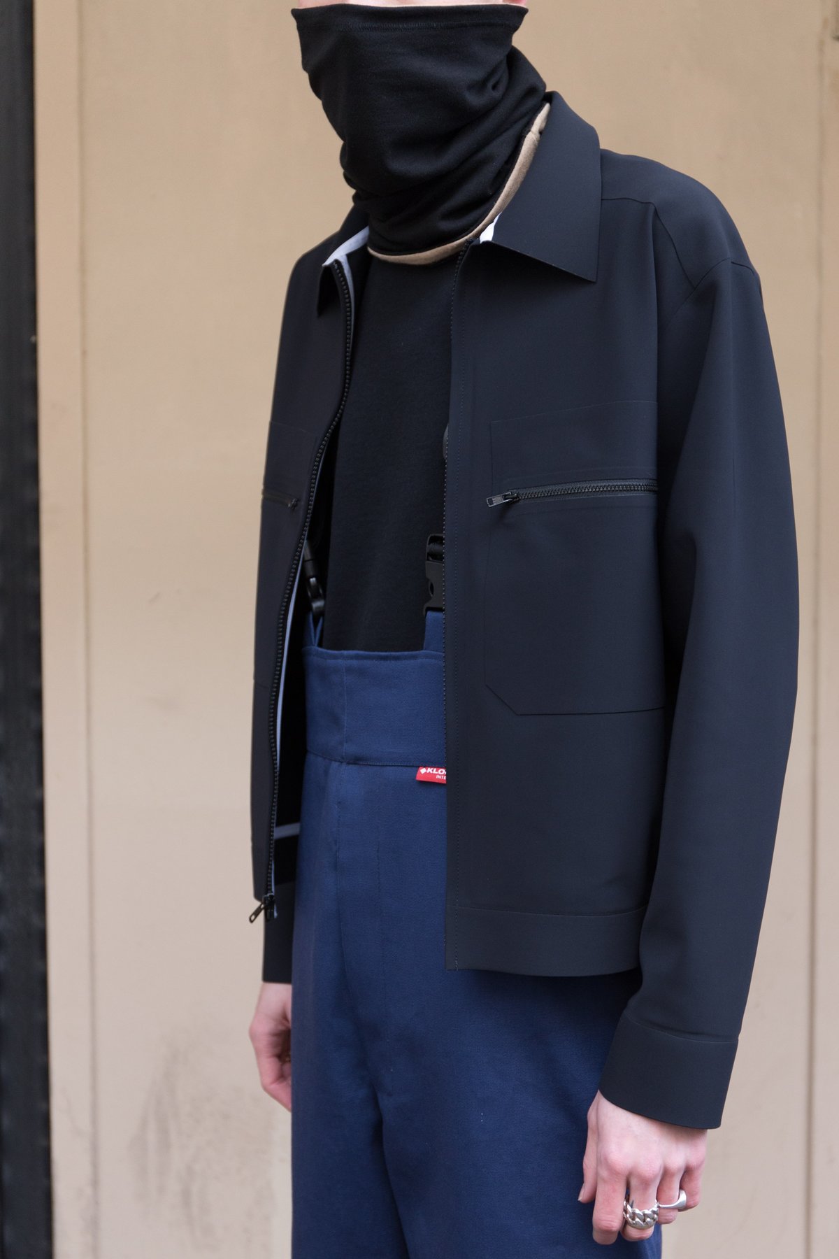 GR10K Microfibre Bonded Blouson Jacket - Black | Garmentory