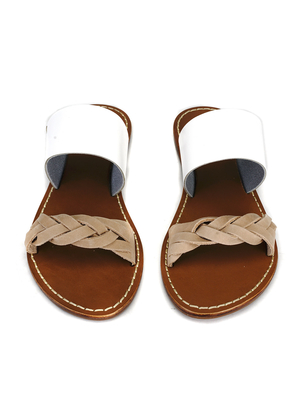 MOOSE KNUCKLES BRAIDED SLIDE SANDAL - WHITE | Garmentory