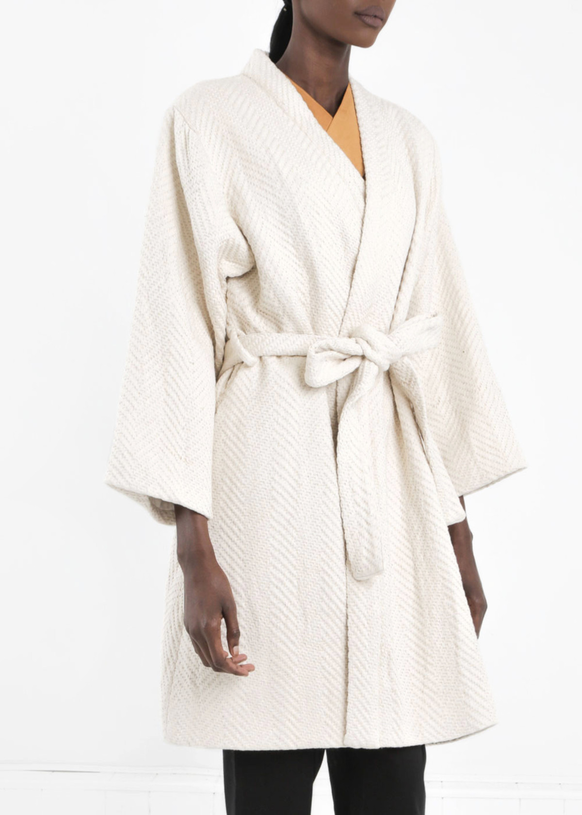 Wray Natural Mantle Robe Coat | Garmentory