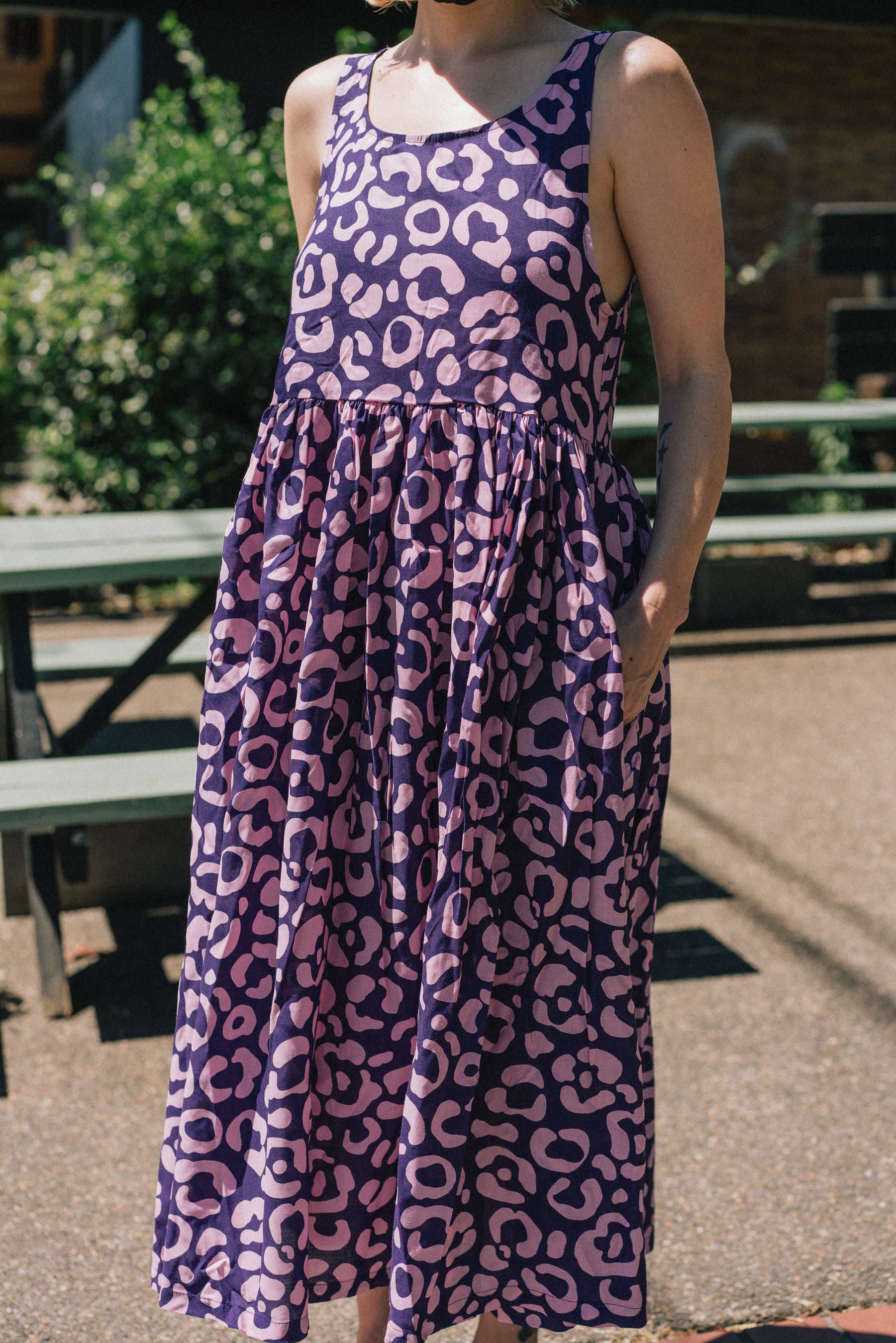 Nooworks Naomi Cheetah Spot Dress - purple | Garmentory