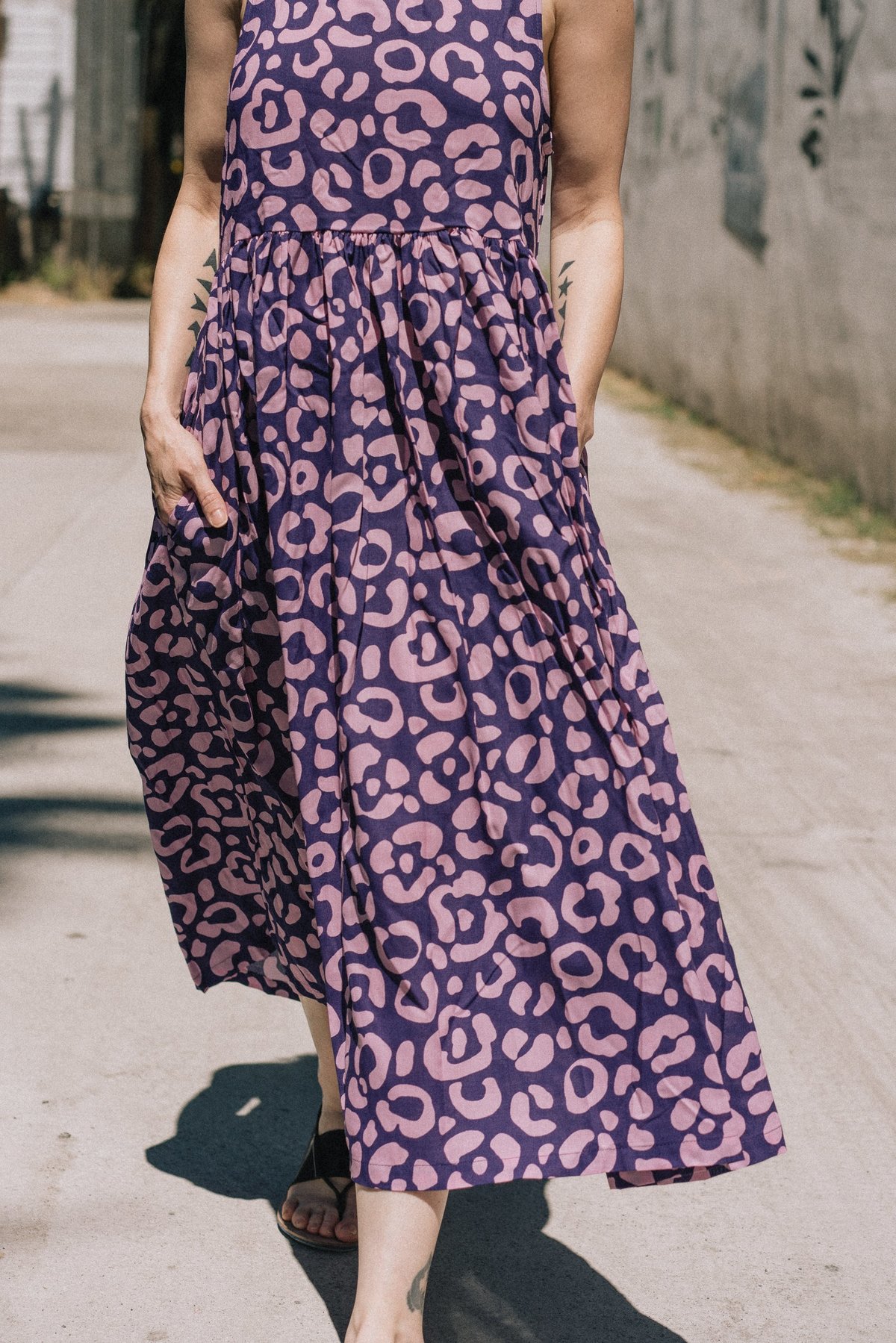 Nooworks Naomi Cheetah Spot Dress - purple | Garmentory