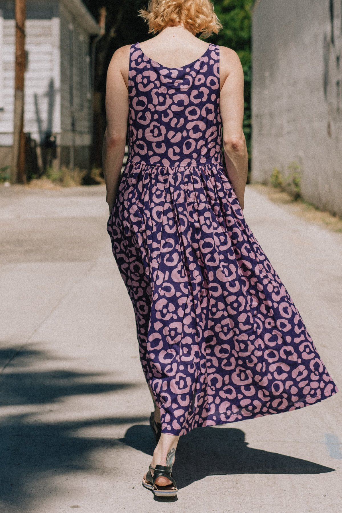 Nooworks Naomi Cheetah Spot Dress - purple | Garmentory