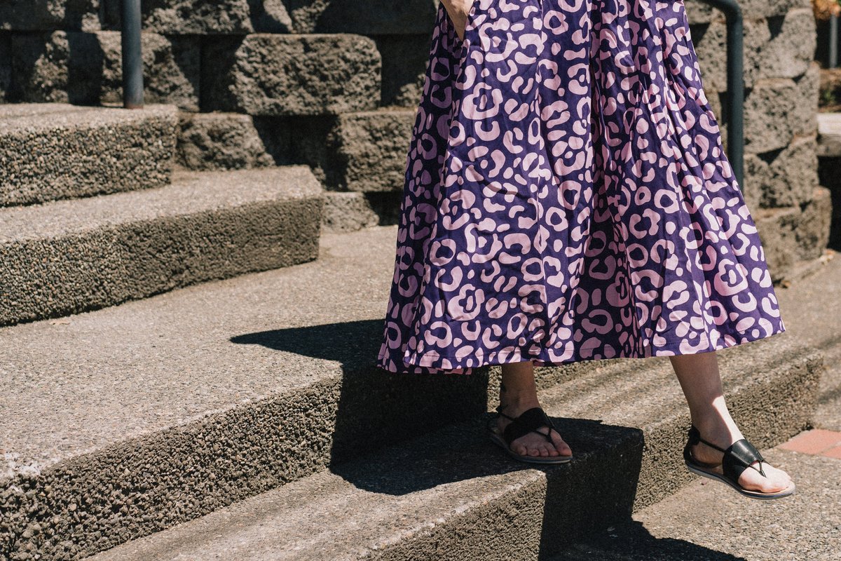 Nooworks Naomi Cheetah Spot Dress - purple | Garmentory