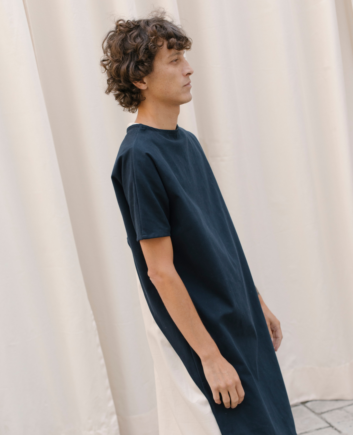 NIN STUDIO Tunic Double Dress - Black/White | Garmentory