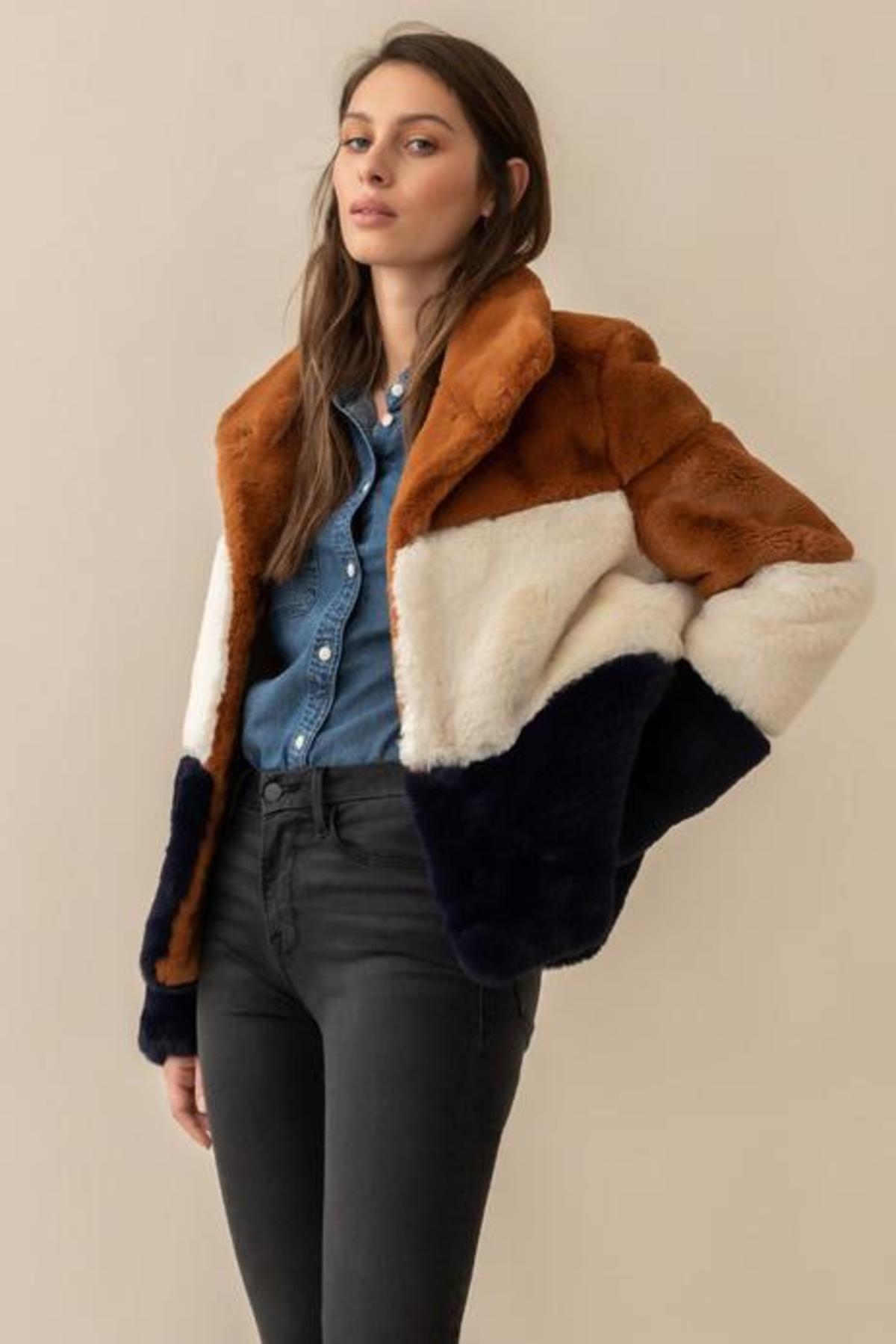 SOIA & KYO Bea Faux Fur Jacket - Multi | Garmentory