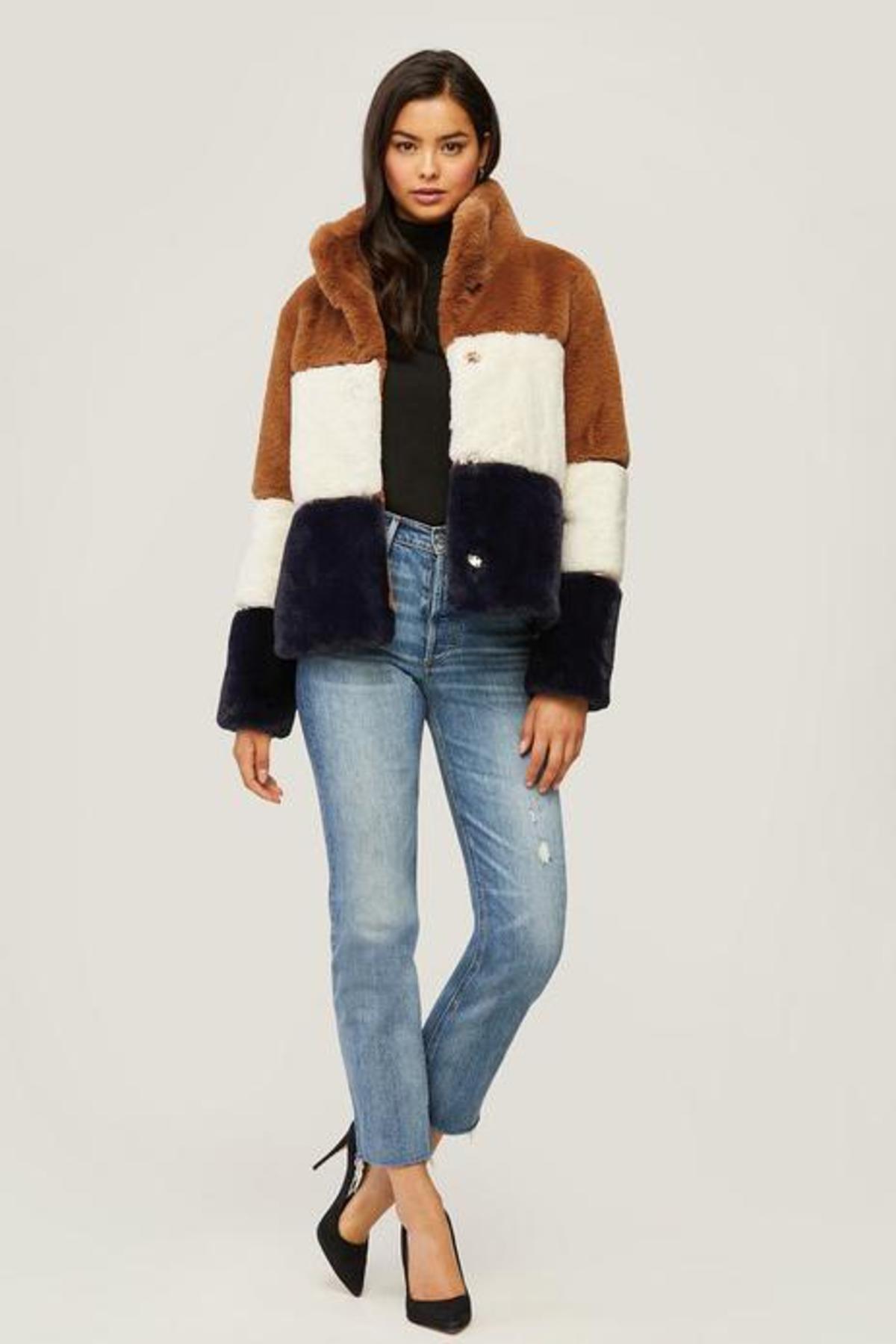 SOIA & KYO Bea Faux Fur Jacket - Multi | Garmentory