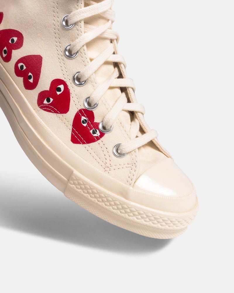 Comme des Garcons Converse Play Multi Heart Converse Chuck Taylor Hi ...