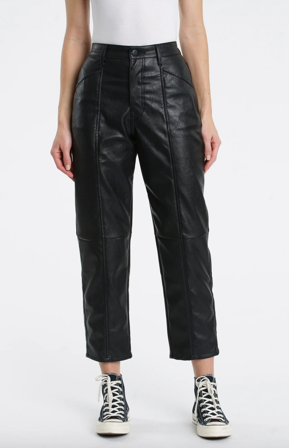 PISTOLA Tess Leather Utility Pant - black | Garmentory