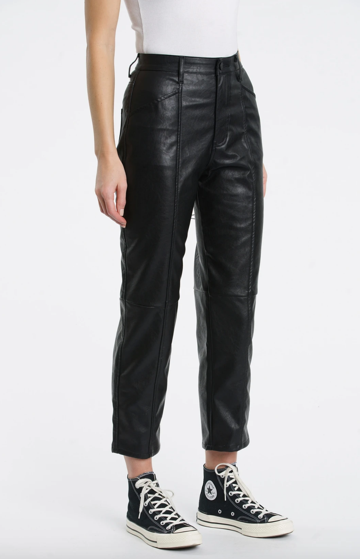 PISTOLA Tess Leather Utility Pant - black | Garmentory