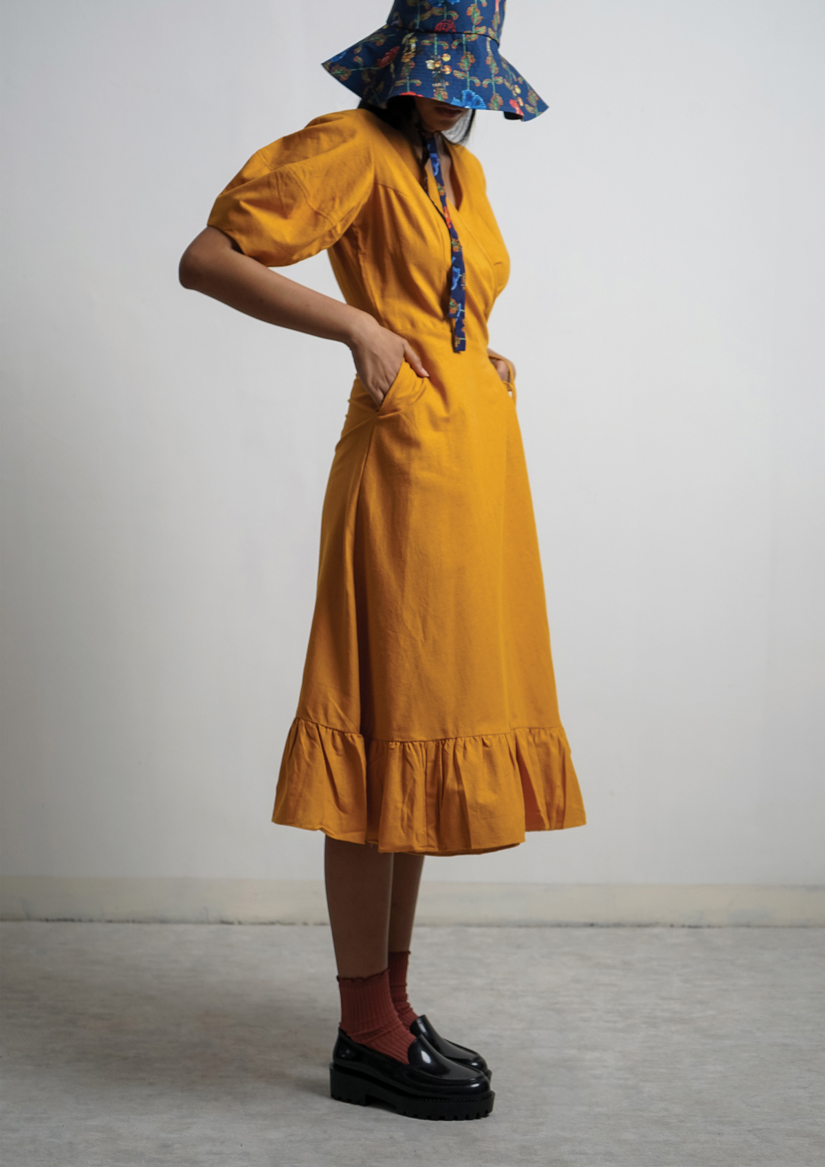 ENSEMBLE THE LABEL AMANITA WRAP DRESS - TURMERIC | Garmentory