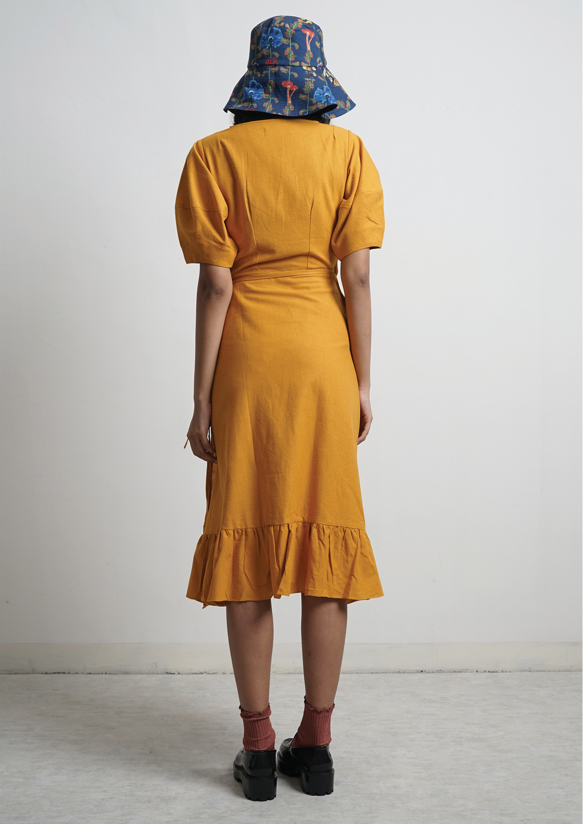 ENSEMBLE THE LABEL AMANITA WRAP DRESS - TURMERIC | Garmentory