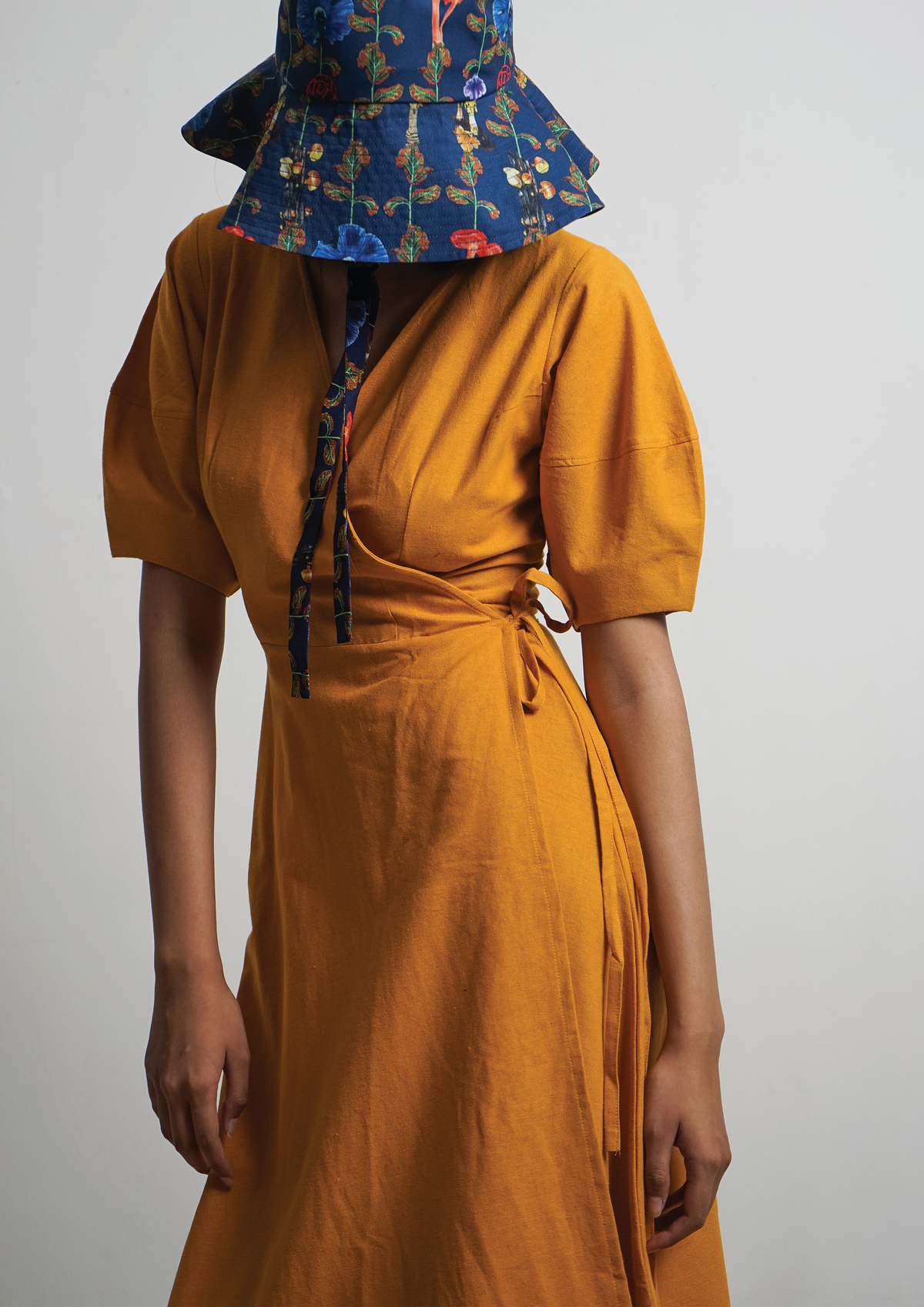 ENSEMBLE THE LABEL AMANITA WRAP DRESS - TURMERIC | Garmentory
