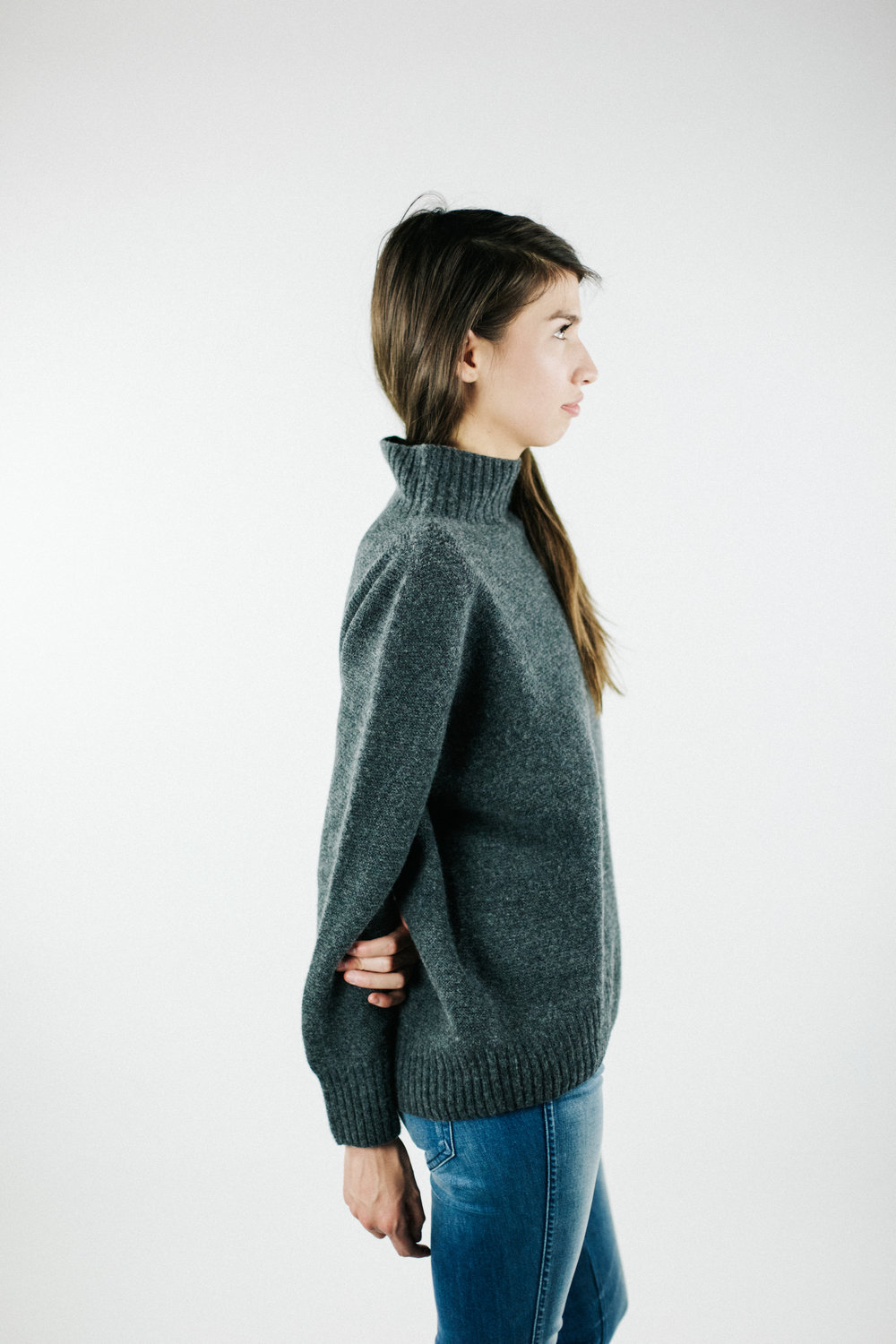 Objects without Meaning Mock Neck Sweater - Grey | Garmentory