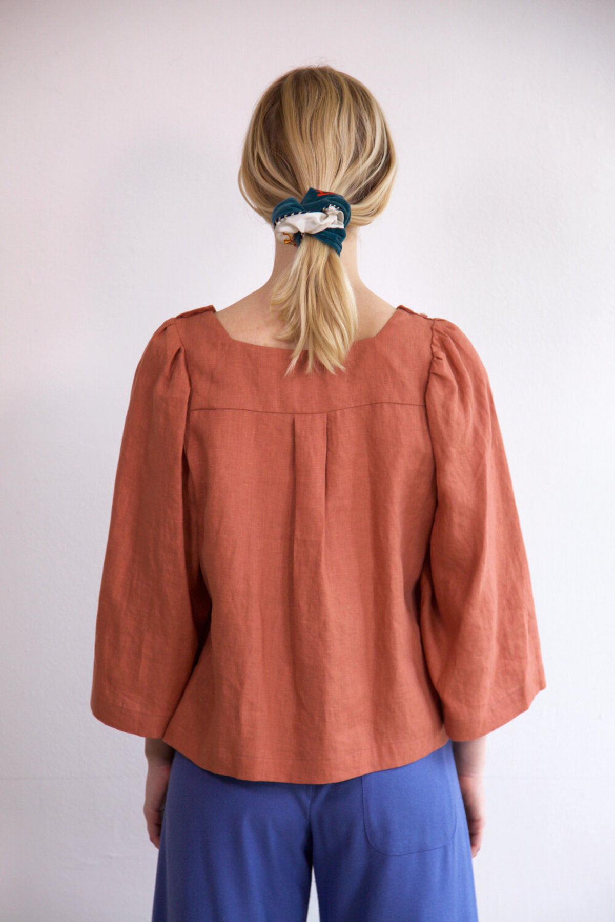 Town Clothes Linen Williams Blouse - Clay | Garmentory