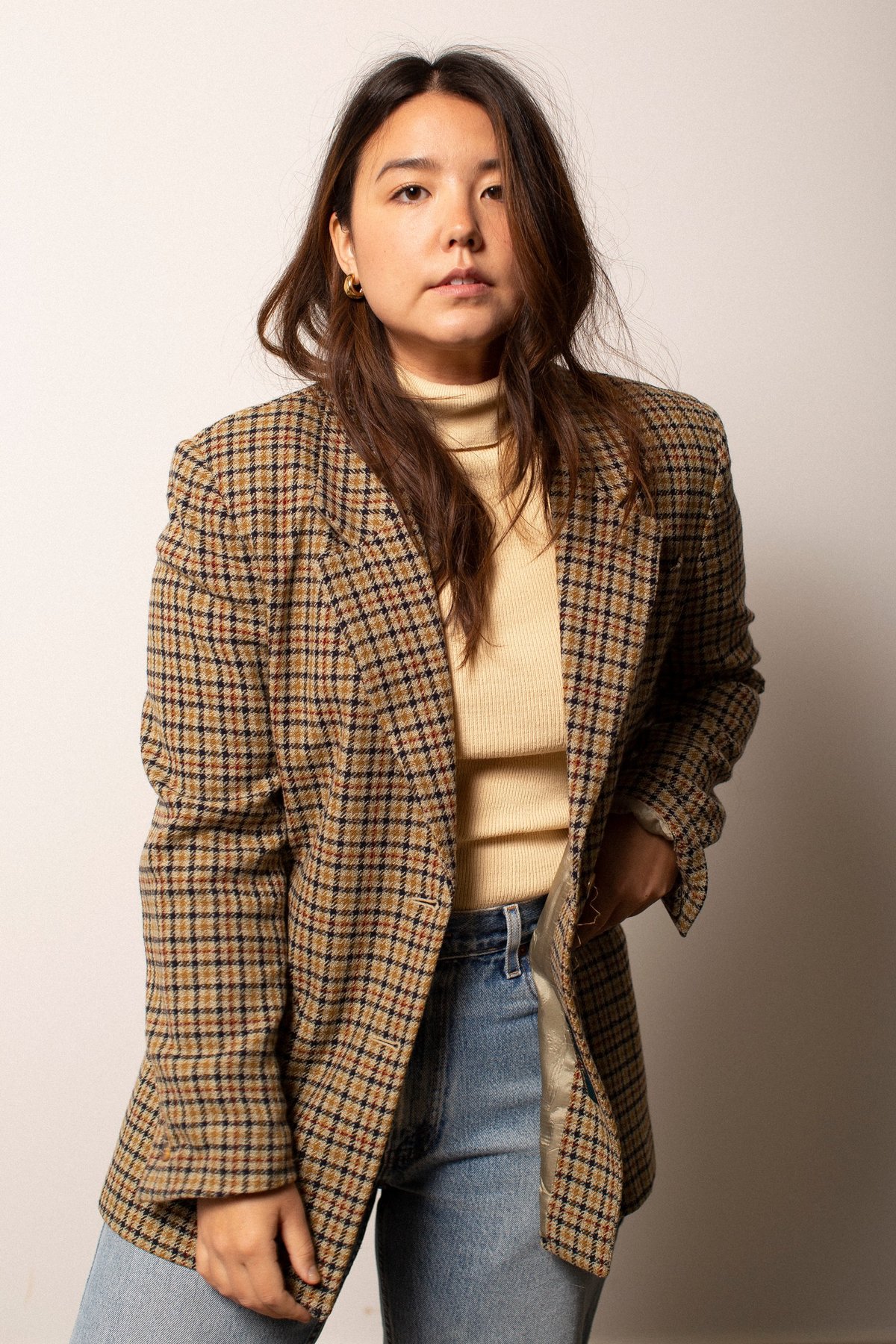Vintage Fall Square Blazer - Plaid | Garmentory