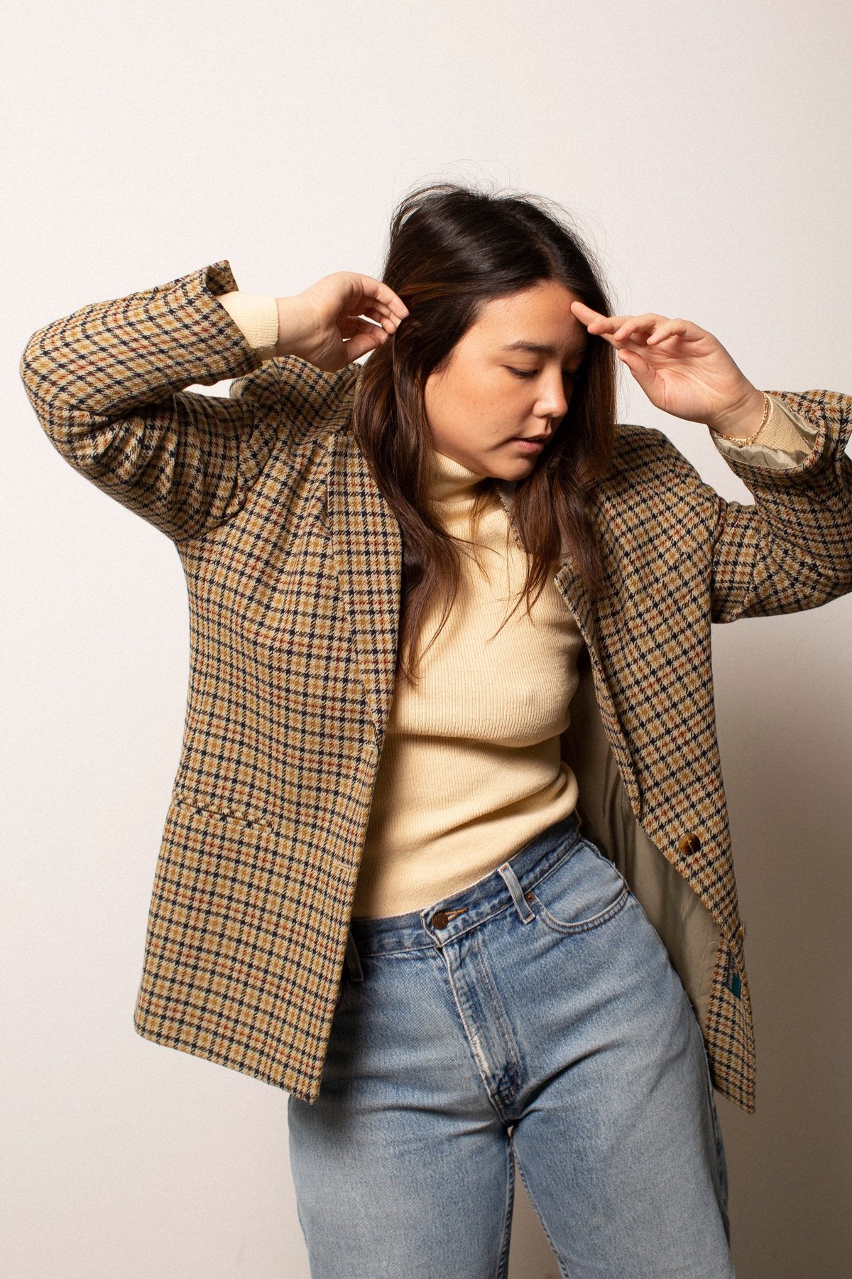 Vintage Fall Square Blazer - Plaid | Garmentory