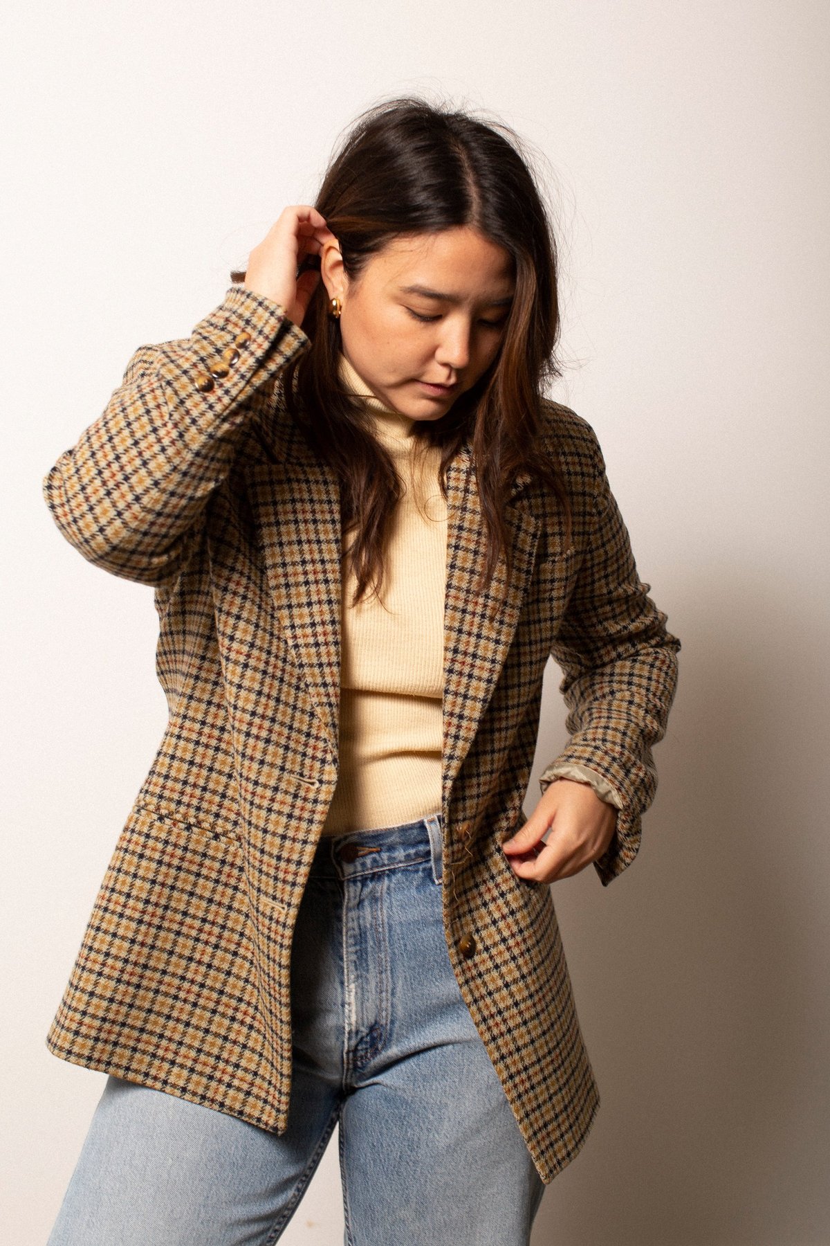 Vintage Fall Square Blazer - Plaid | Garmentory