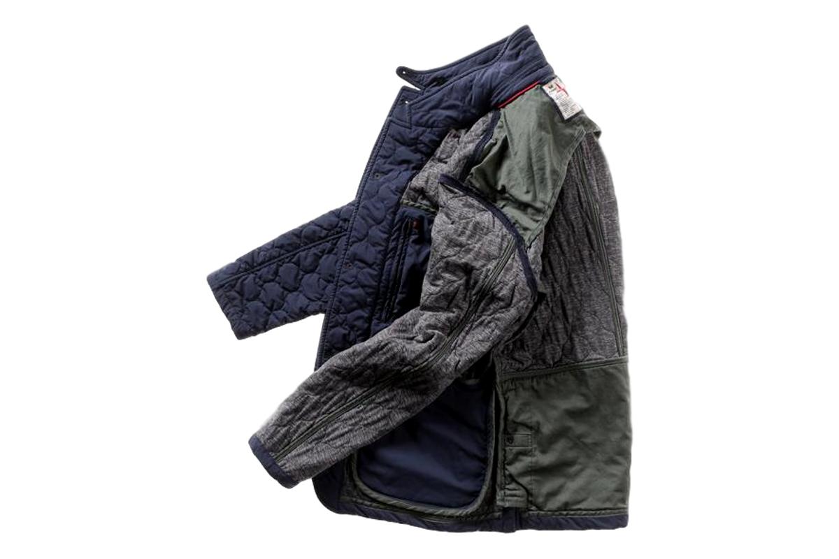 RELWEN Quilted Trap Blazer - Navy | Garmentory
