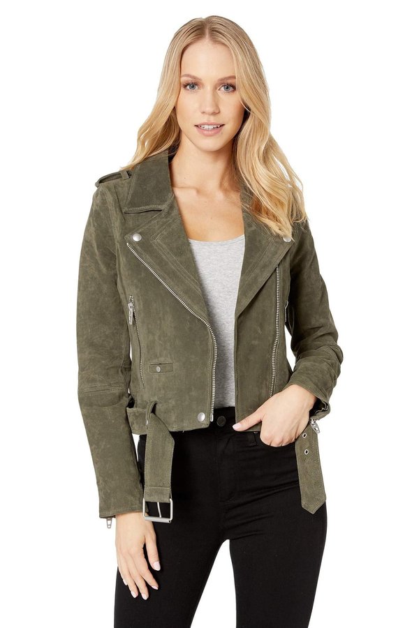 BLANK NYC Suede Moto Jacket - Herb | Garmentory