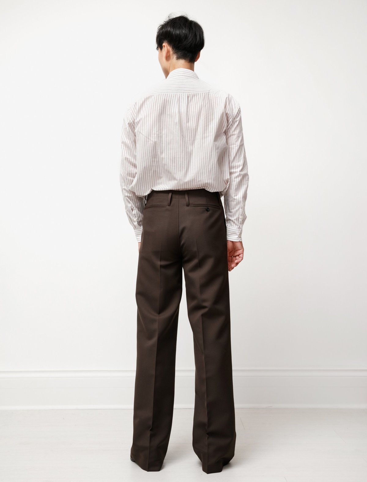 Lemaire Wide Leg Pants - Dark Brown | Garmentory